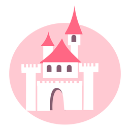 Diseño PNG Y SVG De Lindo Castillo Rosa Para Camisetas