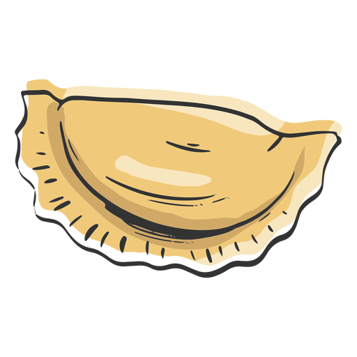 Pasta dumpling shaped drawn - Transparent PNG & SVG vector file