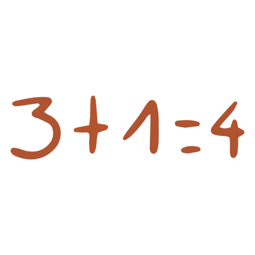 3 plus 1 doodle - Transparent PNG & SVG vector file