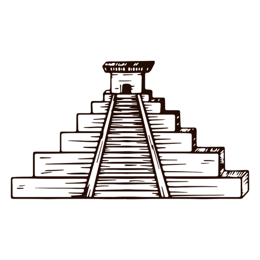 Aztec temple hand drawn - Transparent PNG & SVG vector file