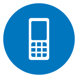 Diseño PNG Y SVG De Icono De Teléfono Celular Azul Para Camisetas
