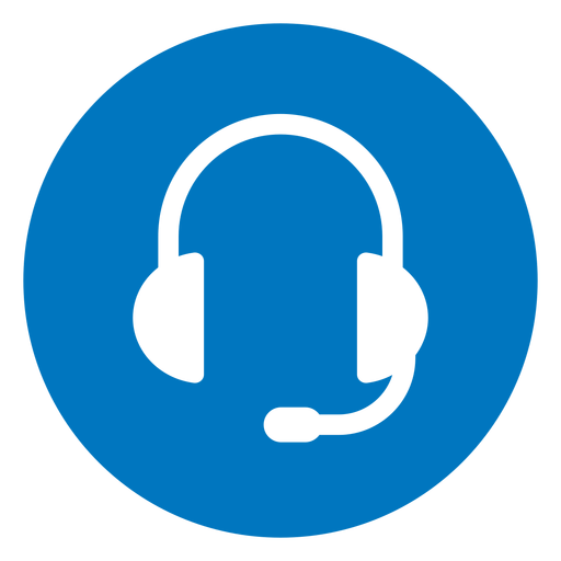 Headphones blue icon - Transparent PNG & SVG vector file