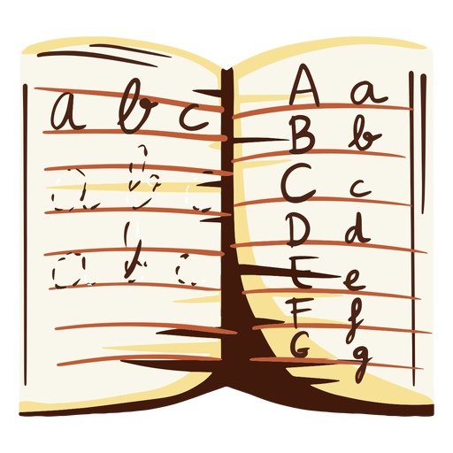 Letters notebook illustration - Transparent PNG & SVG vector file