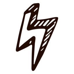 Diseño PNG Y SVG De Dibujado A Mano Relámpago Para Camisetas