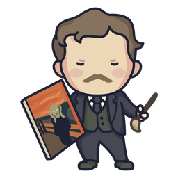 Cute Edvard Munch Character PNG & SVG Design For T-Shirts