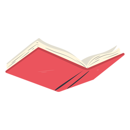 Red School Book Open Flat PNG & SVG Design For T-Shirts
