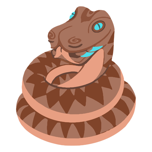 Aztec snake isometric - Transparent PNG & SVG vector file