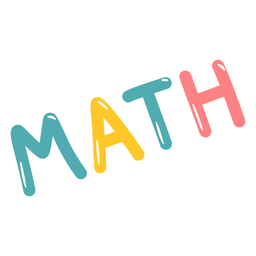 Letras de matemáticas de colores - Descargar PNG/SVG transparente
