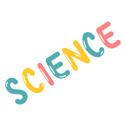 Diseño PNG Y SVG De Letras De Ciencia Coloreadas Para Camisetas