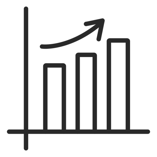 Traço de barras do gráfico crescente - Baixar PNG/SVG Transparente