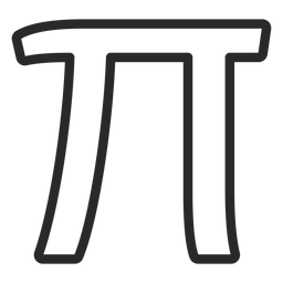 Diseño PNG Y SVG De Trazo De Icono De Pi Para Camisetas