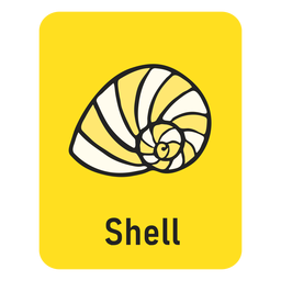 Shell Gelbe Karteikarte PNG- Und SVG-Design Für T-Shirts