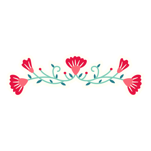 Flowers horizontal spring composition flat - Transparent PNG & SVG ...
