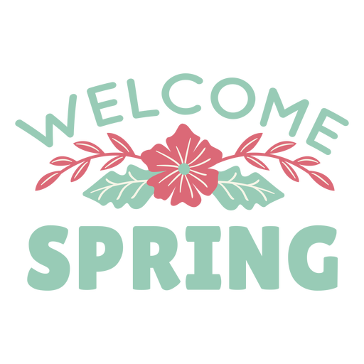 Lettering welcome spring flat - Transparent PNG & SVG vector file