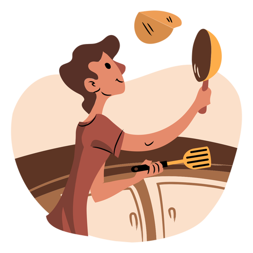 Mujer volteando cocina - Descargar PNG/SVG transparente