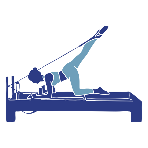 Leg stretch pilates reformer silhouette - Transparent PNG & SVG vector file