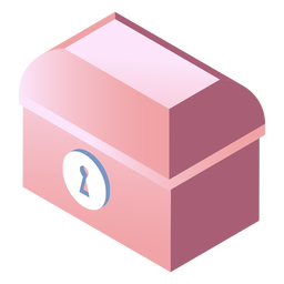 Valentines Locked Box Isometric PNG & SVG Design For T-Shirts