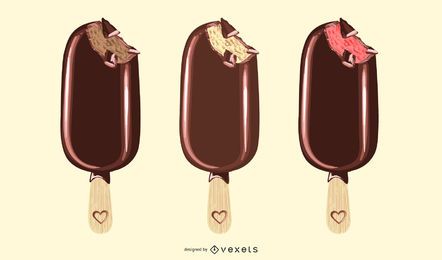 Ice Cream Bars Illustration Set Vector Download