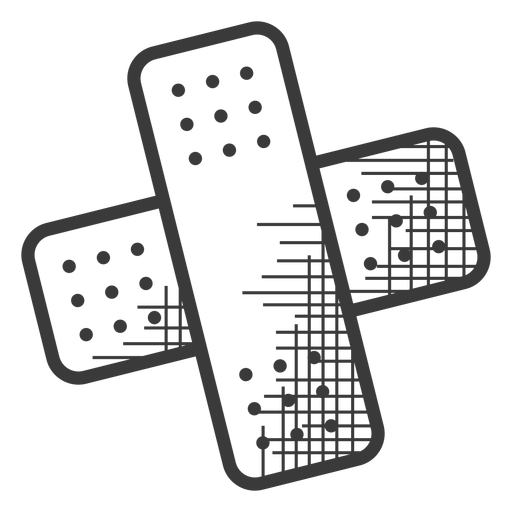 Icono de tirita blanco y negro - Descargar PNG/SVG transparente