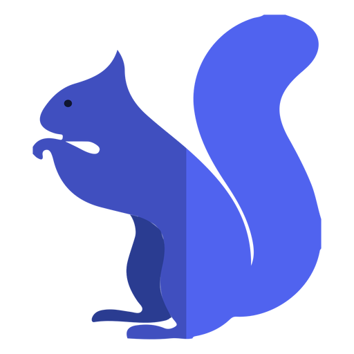 Blue squirrel flat - Transparent PNG & SVG vector file