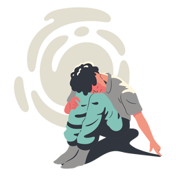 Sad Man Character PNG & SVG Design For T-Shirts