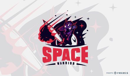 Space Warrior Logo Design Vector Download