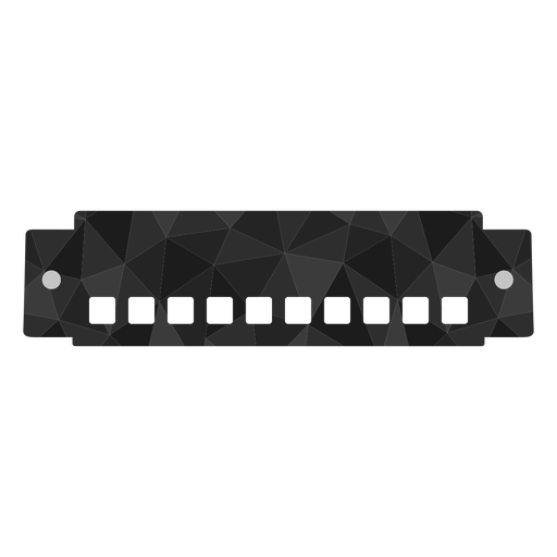 Low poly harmonica colored - Transparent PNG & SVG vector file