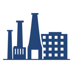 Tall Factory Buildings Silhouette PNG & SVG Design For T-Shirts