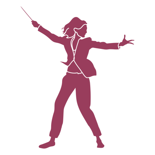 Woman orchestra conductor red - Transparent PNG & SVG vector file