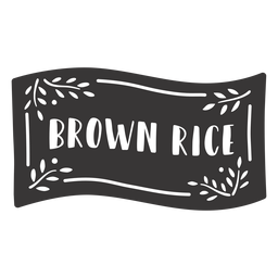 Hand Drawn Brown Rice Label Transparent PNG & SVG Vector
