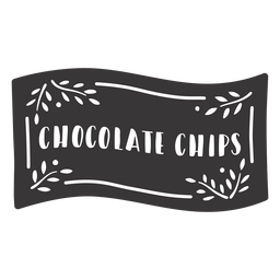 Hand Drawn Chocolate Chips Label Transparent PNG & SVG Vector