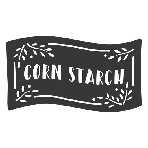 Hand drawn corn starch label - Transparent PNG & SVG vector file