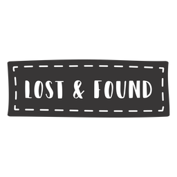 Lost and found swirls label - Transparent PNG & SVG vector file