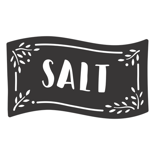 Hand drawn salt label - Transparent PNG & SVG vector file