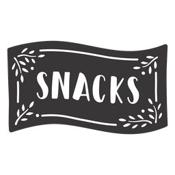 Hand Drawn Snacks Label Transparent PNG & SVG Vector