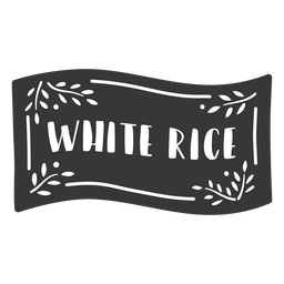 Hand Drawn White Rice Label PNG & SVG Design For T-Shirts