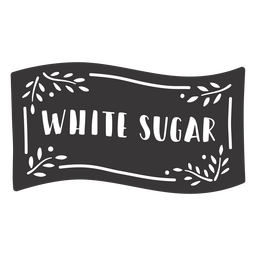 Hand Drawn White Sugar Label PNG & SVG Design For T-Shirts