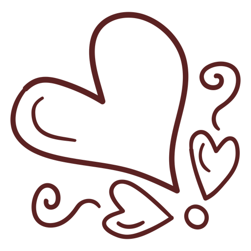 Trazo dibujado a mano corazón simple - Descargar PNG/SVG transparente