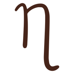 Diseño PNG Y SVG De Ilustración De Letra Griega Nu Para Camisetas