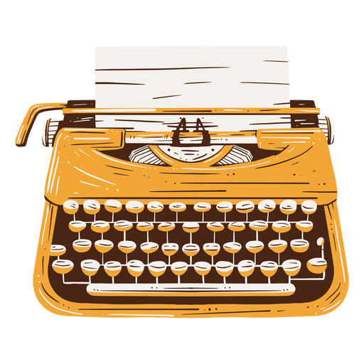 Traditional typing machine text hand drawn element - Transparent PNG ...