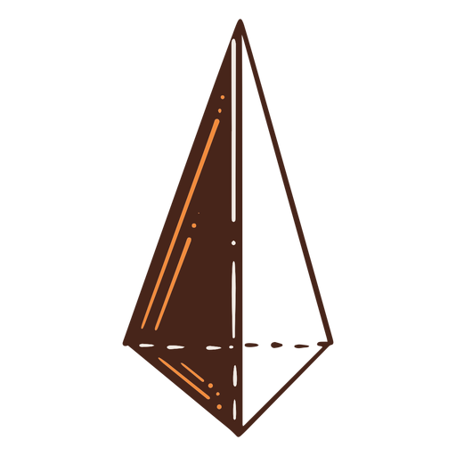 Triangular pyramid hand drawn design - Transparent PNG & SVG vector file