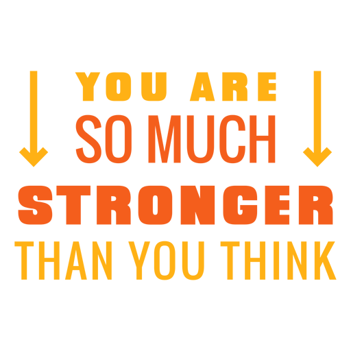 Workout motivational phrase stronger - Transparent PNG & SVG vector file