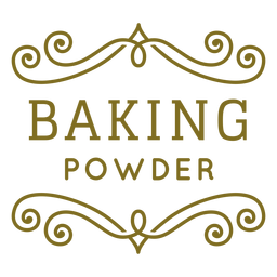 Baking Powder Swirls Label PNG & SVG Design For T-Shirts