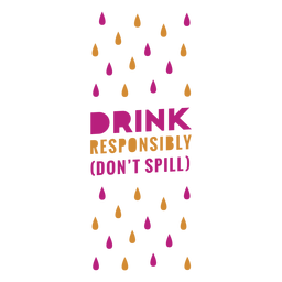 Drink Responsibly Wine Label Transparent PNG & SVG Vector