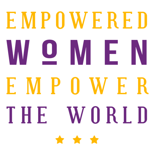 Empowered women lettering - Transparent PNG & SVG vector file