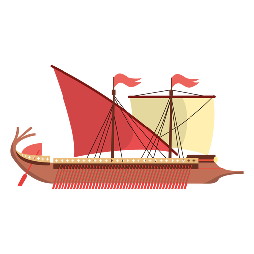 Ilustración de barco romano - Descargar PNG/SVG transparente