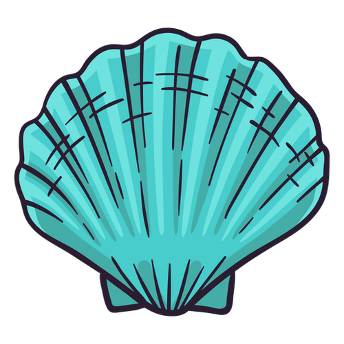 Blue Seashells Clipart
