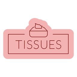 Bathroom Label Tissues Flat PNG & SVG Design For T-Shirts