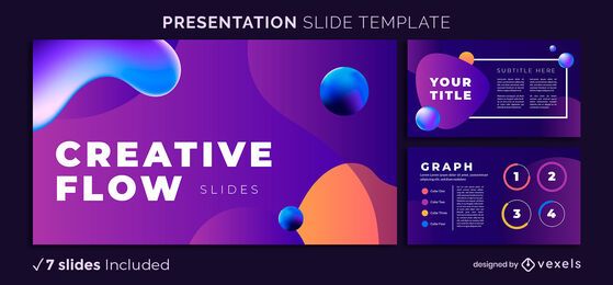 Creative Flow Presentation Template Vector Download