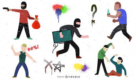 Vandals Character Set Vector Download